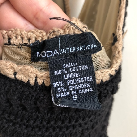 Moda International | Dresses | Moda International Black Halter Knit ...